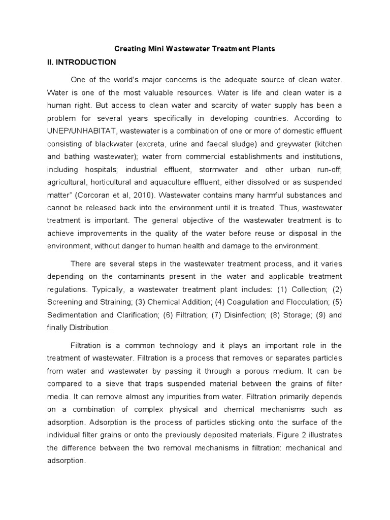 Creating Mini Wastewater Treatment Plants | PDF | Water Treatment ...