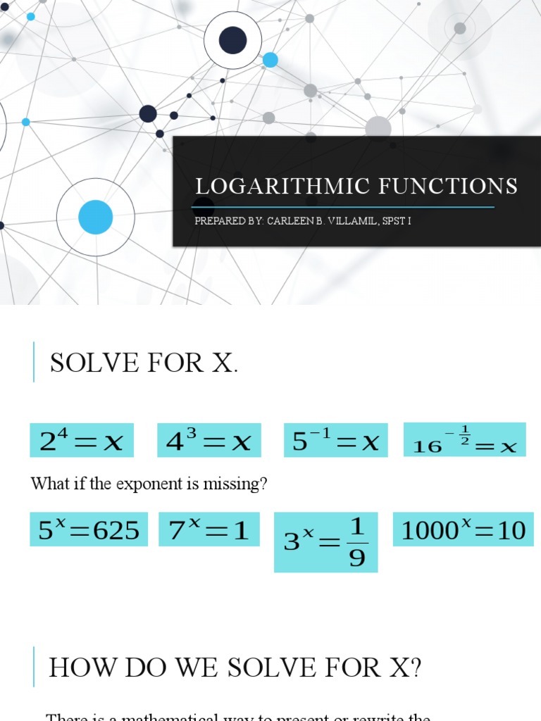 Logarithmic Functions | PDF | Logarithm | Function (Mathematics)