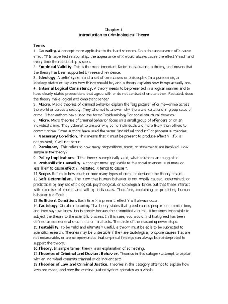 Theories of Crime Causation 3 | PDF | Criminology | Crimes