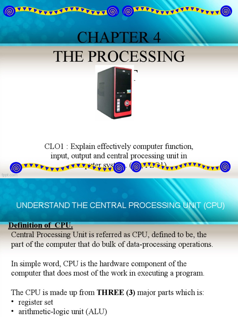 C4 - Central Processing Unit | PDF | Central Processing Unit | Computer Data Storage