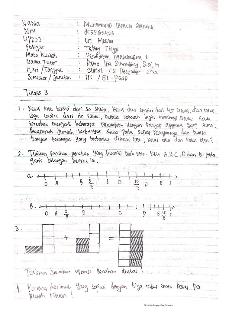 Tugas Tutorial 3 Pendidikan Matematika I (855865423) | PDF