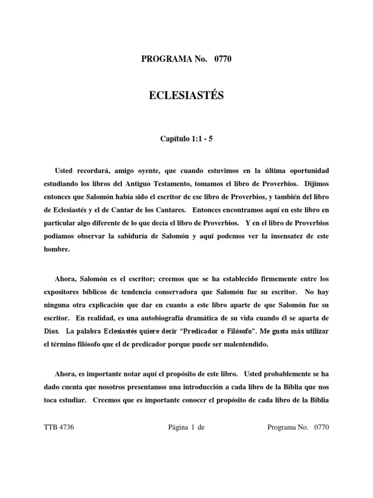 21 Vernon Mcgee Comentario A Traves De La Biblia Eclesiastes Pdf