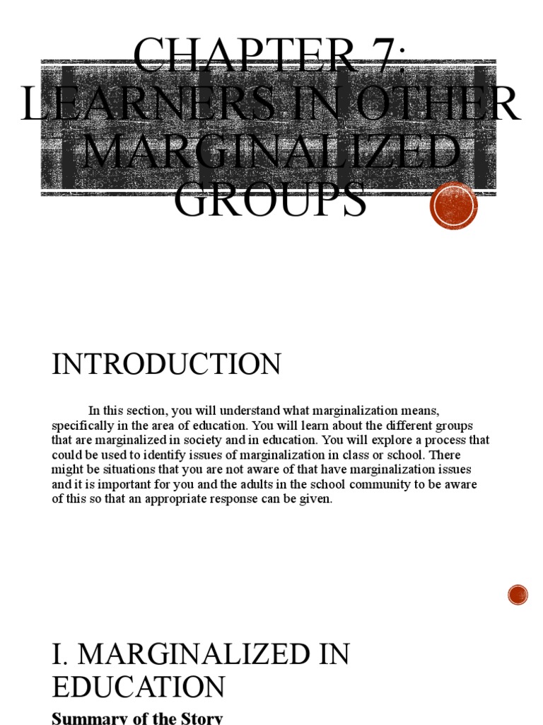 Marginalized in Education | PDF | Refugee | Child Abuse