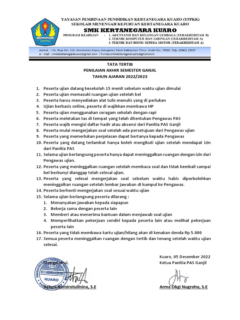 Tatib Siswa Pas | PDF