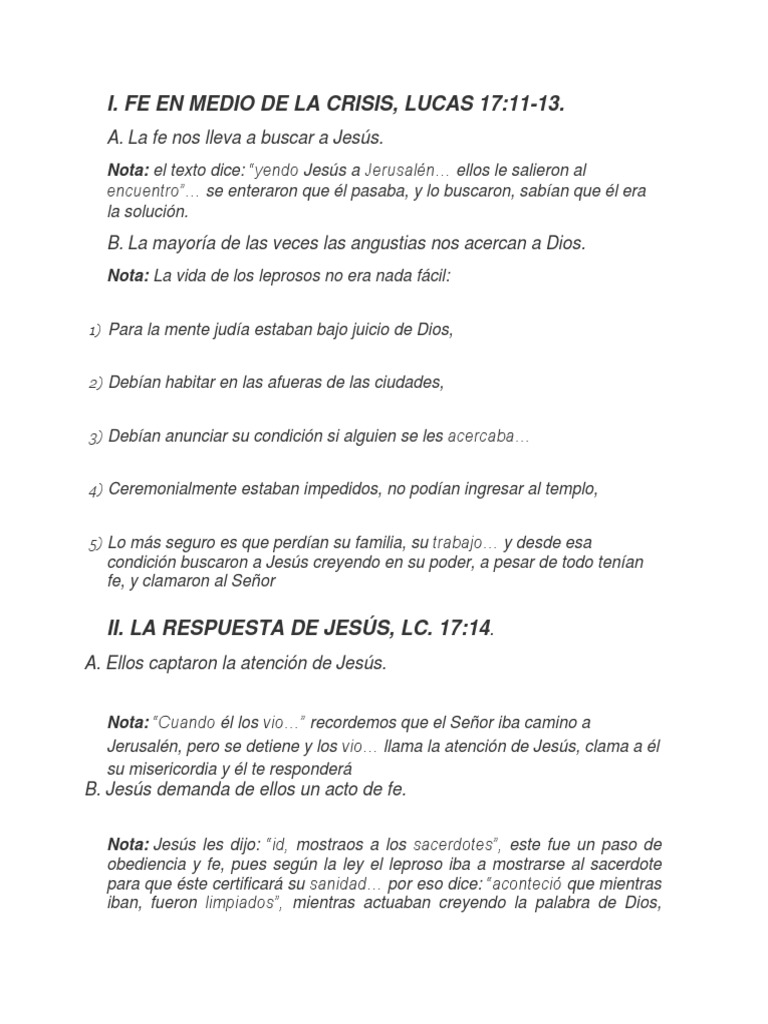 Sermon de Los 10 Leprosos | PDF | Jesús | Salvación