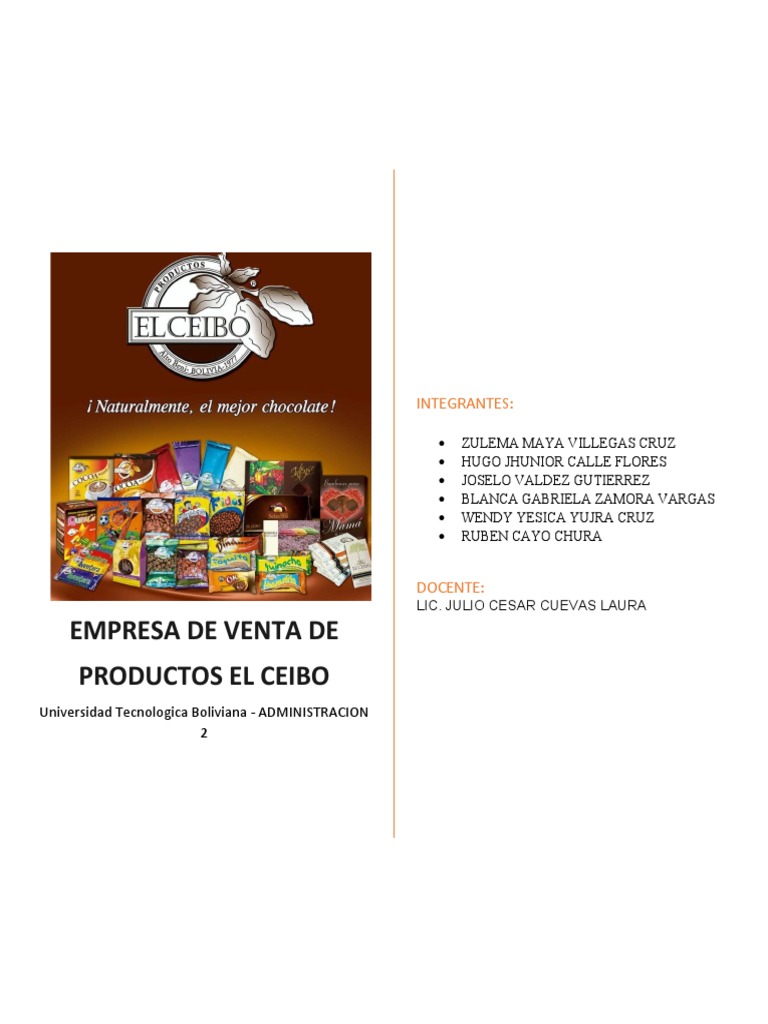 Productos y Estrategias de El Ceibo | PDF