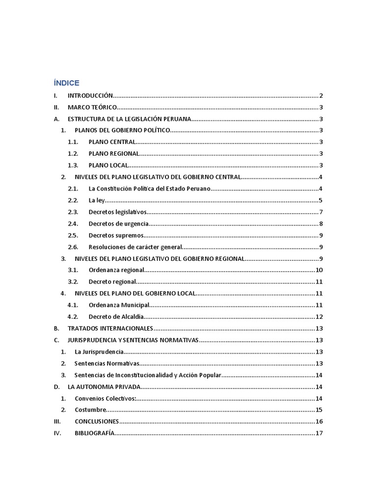 Estructura de La Legislacion Peruana | PDF | Constitución | Gobierno local