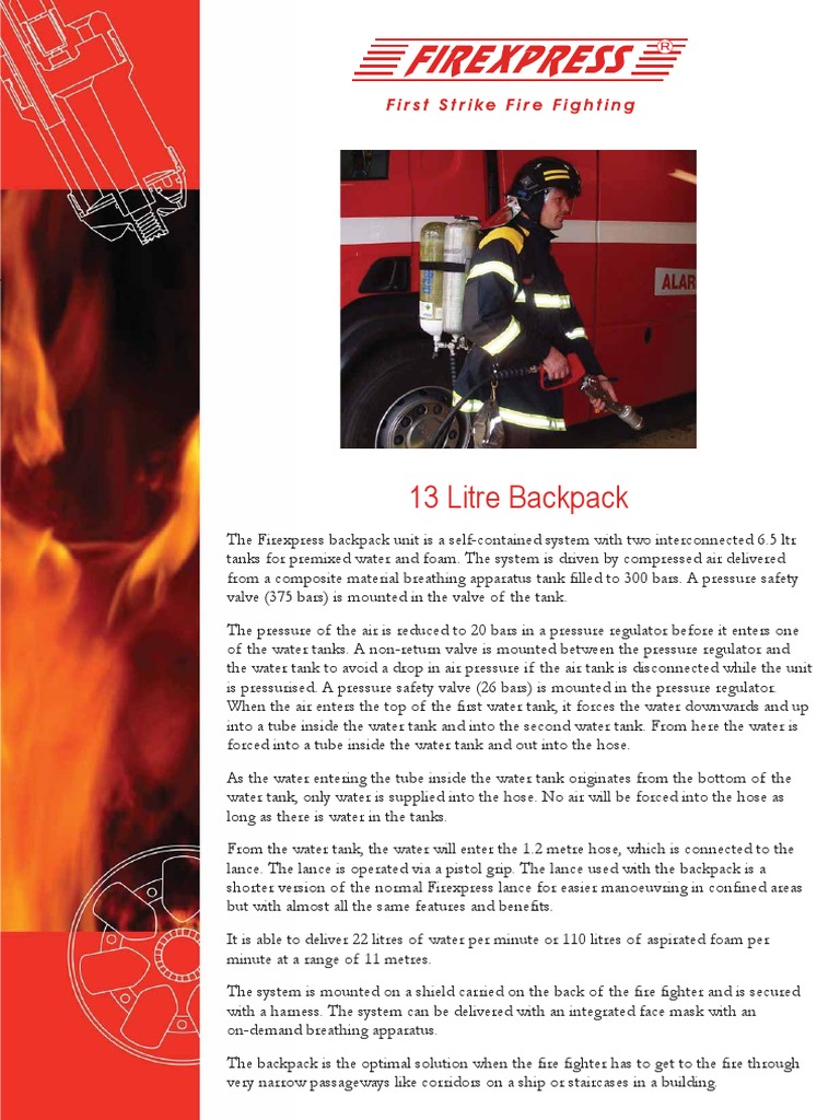 Firexpress Backpack | PDF | Nozzle | Gases