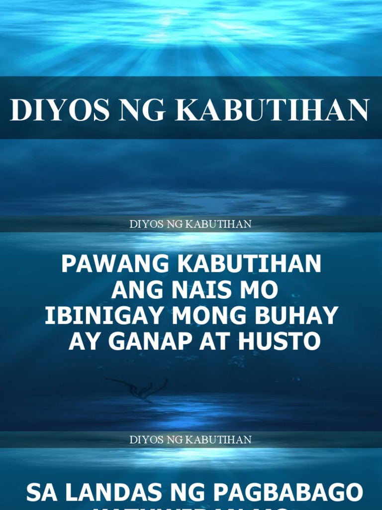 Diyos NG Kabutihan | PDF