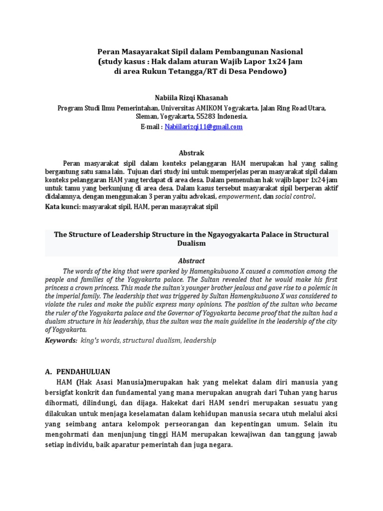 UAS PAPER Masayarakat SIpil | PDF