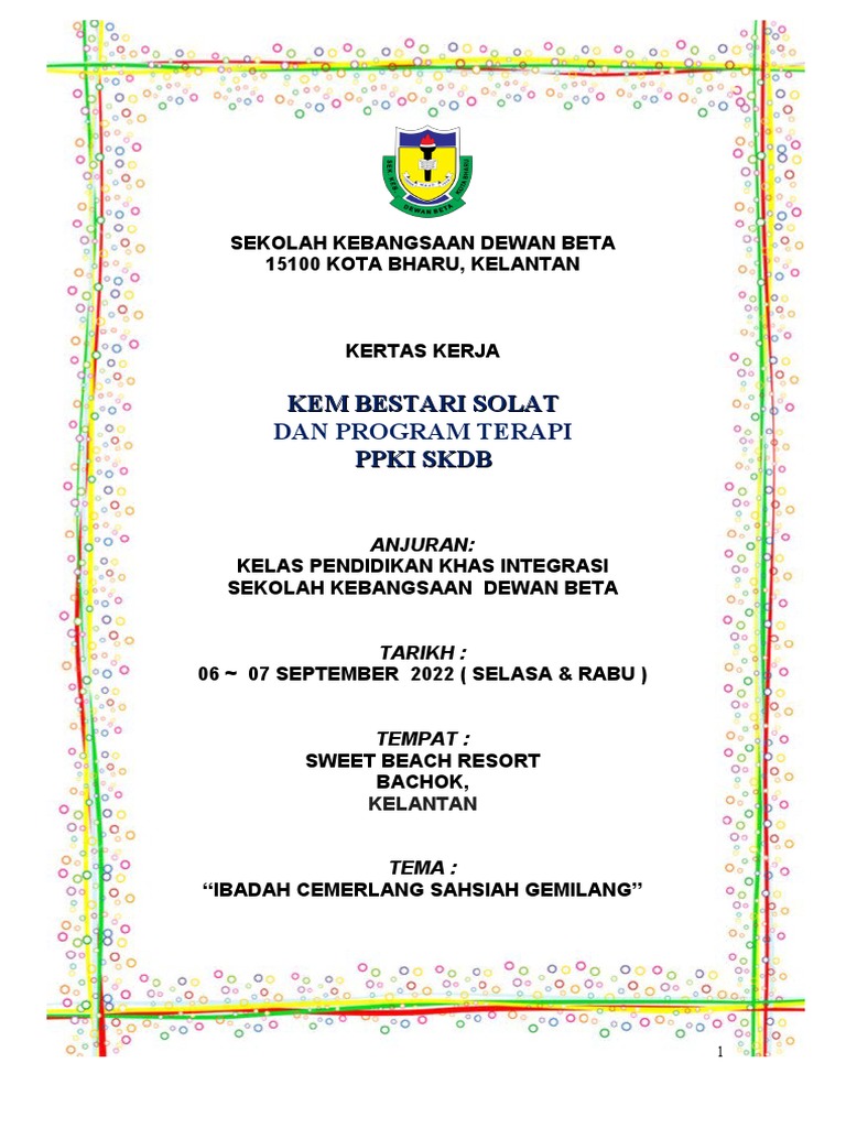 Kem Bestari Solat PPKI SK Dewan Beta | PDF