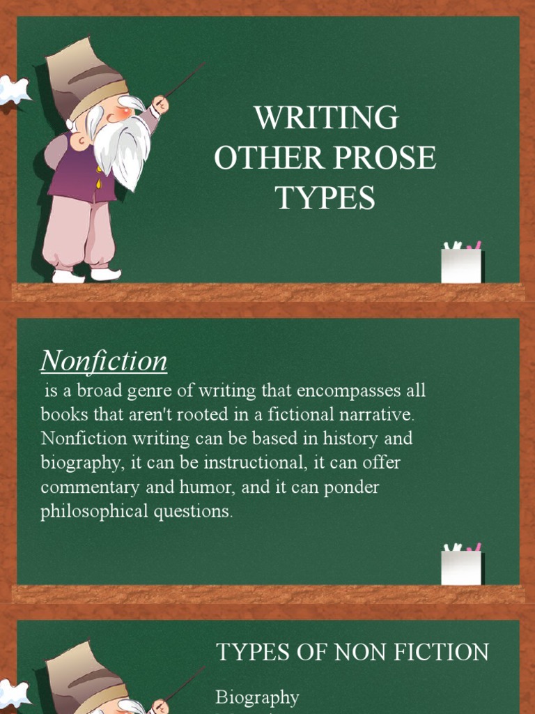 WRITING OTHER PROSE TYPES | PDF | Blog | Narrative