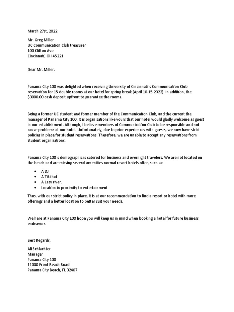 Negative Message Assignment | PDF