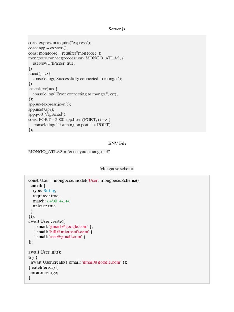 Node.js Express MongoDB Setup Guide | PDF