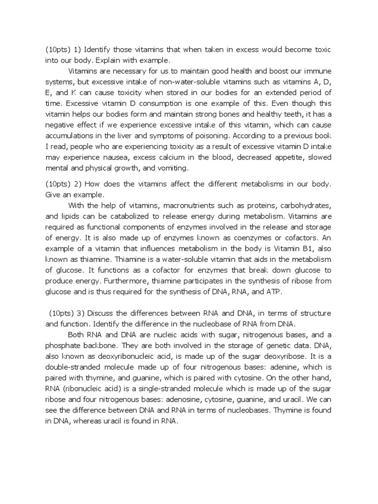 Final Exam Biochem Pdf Dna Rna
