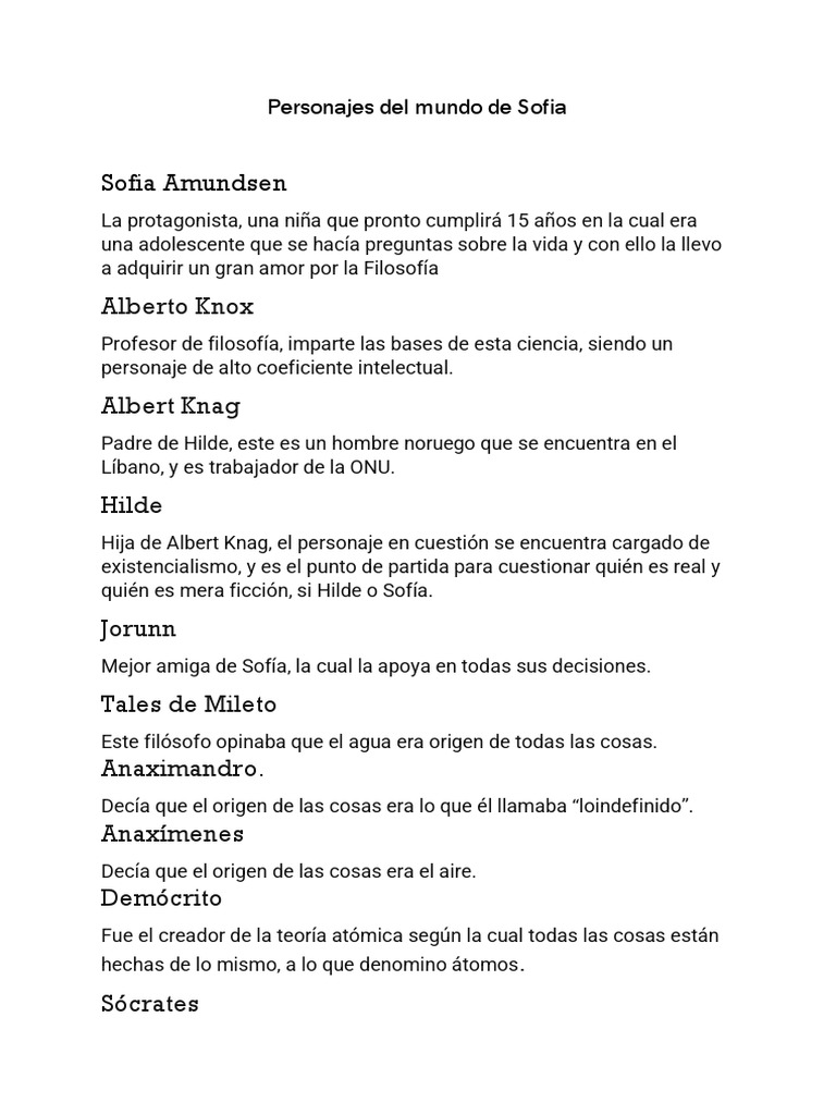 El Mundo de Sofia | PDF