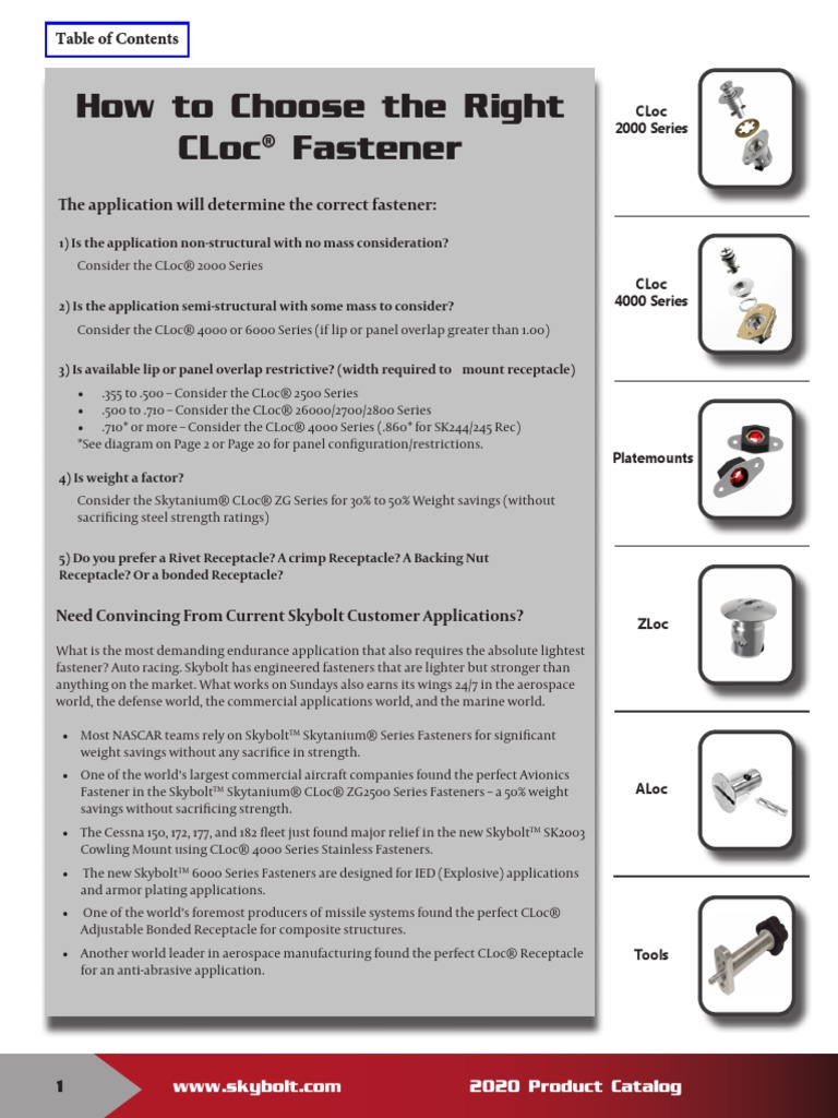 Skybolt Fasteners Catalog 2022 | PDF