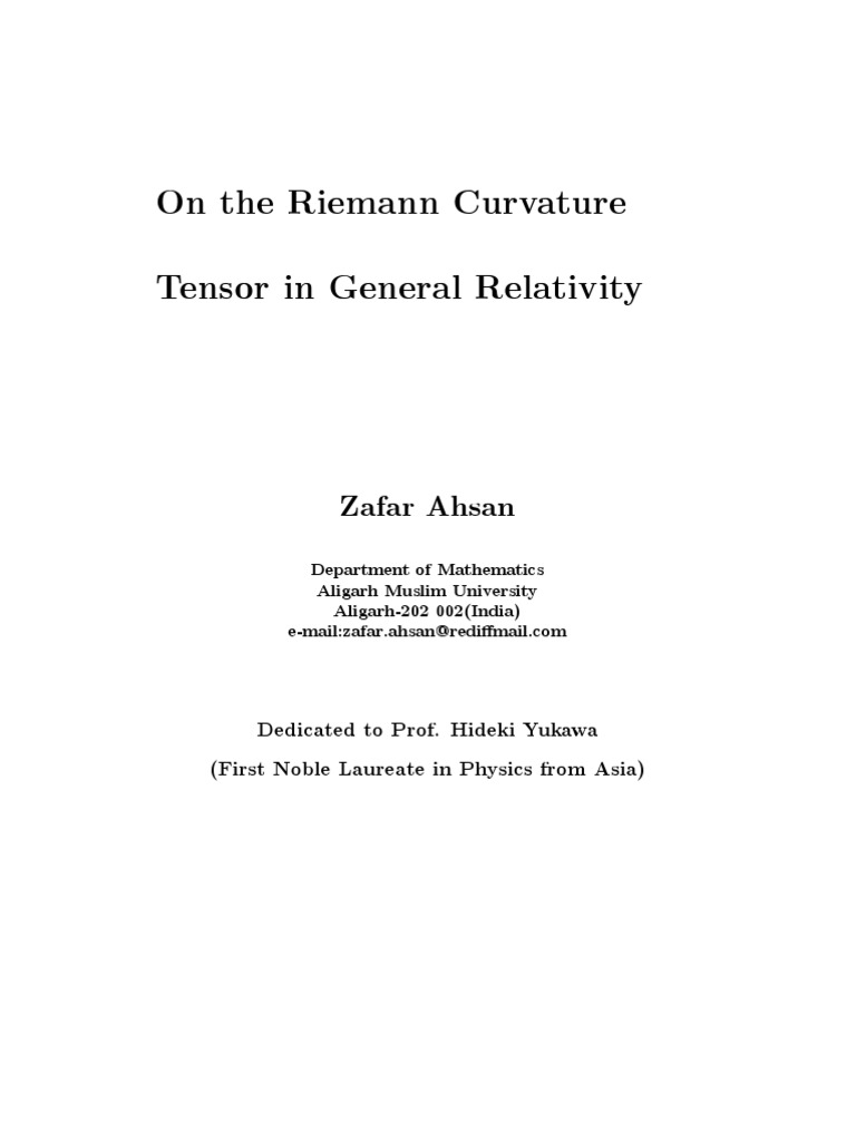 Tensors-Analysis of Spaces | PDF | General Relativity | Tensor