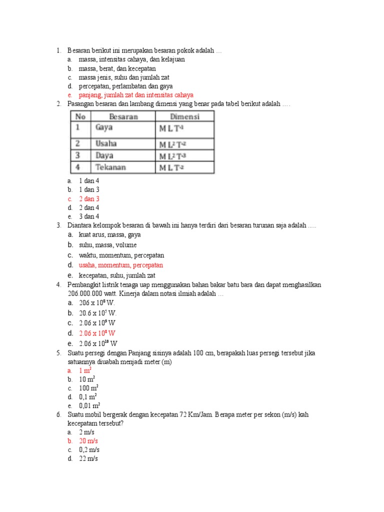 PAS Fisika X SMK | PDF
