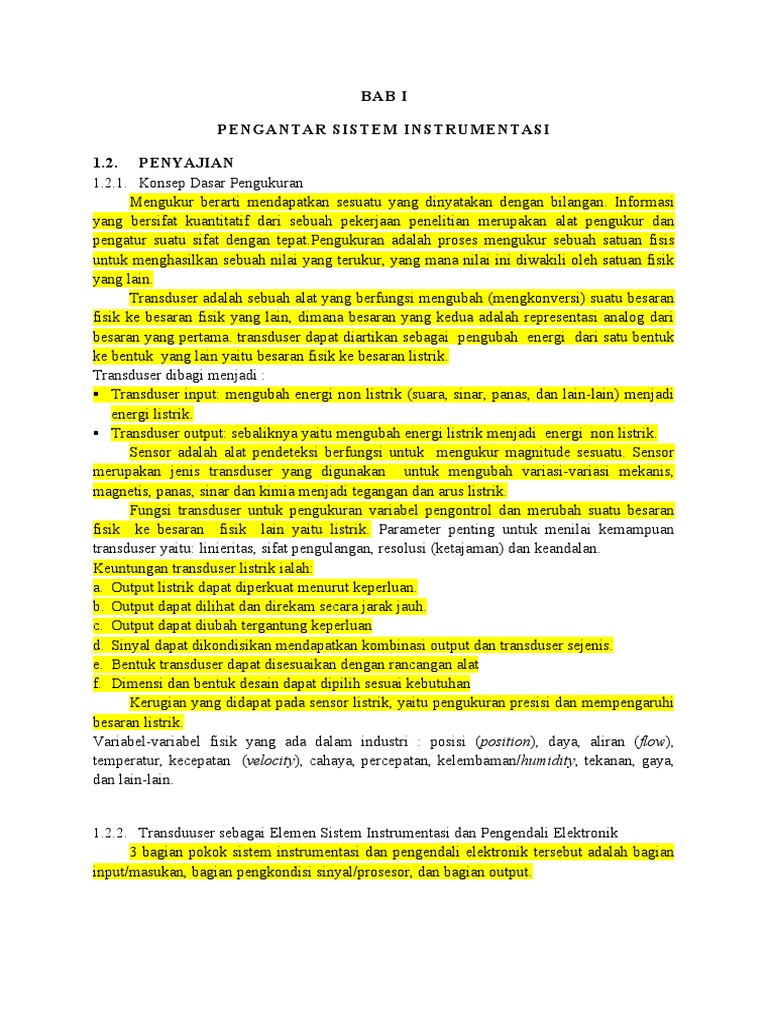 Materi Uts Instrumentasi | PDF | Metode & Bahan Ajar
