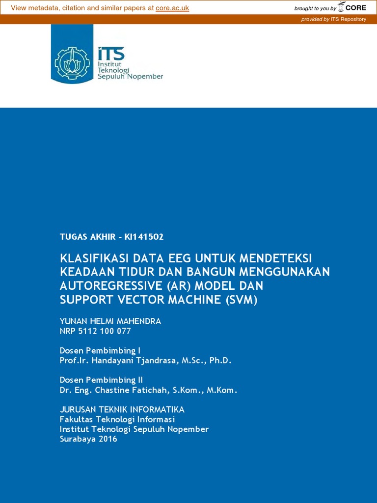 Klasifikasi Data Eeg Untuk Mendeteksi Keadaan Tidur Dan Bangun ...