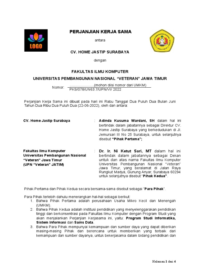 PKS FASILKOM CV Home Jastip | PDF