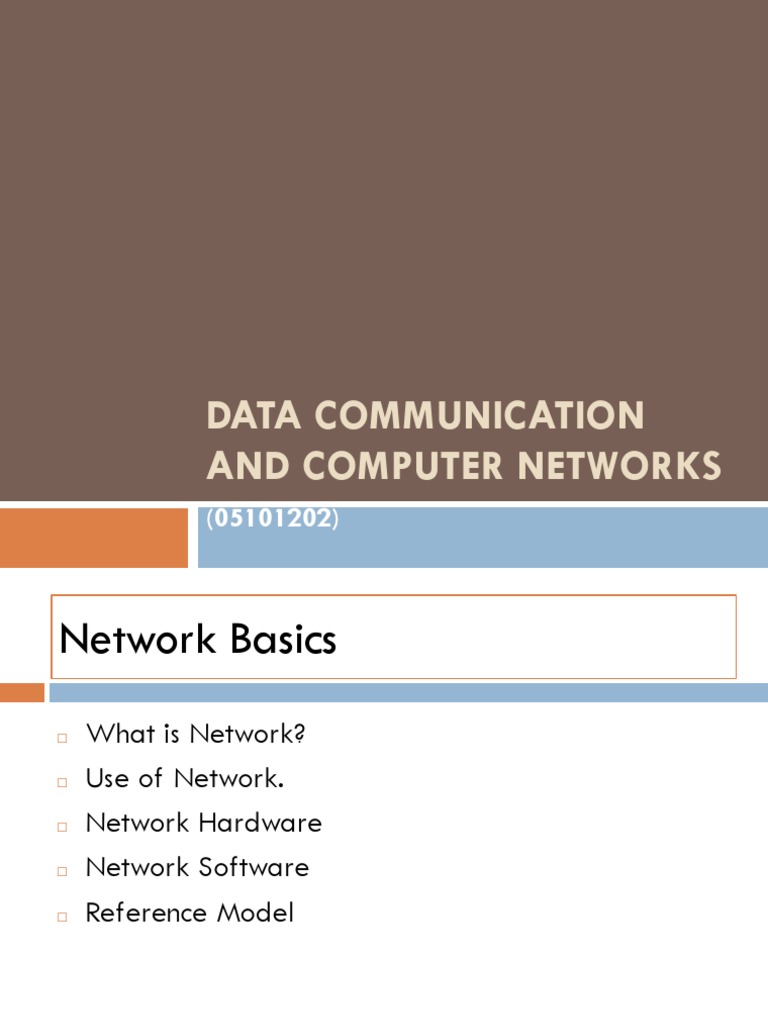 UNIT1-Data Communication and Computer Networks | PDF | Computer Network ...
