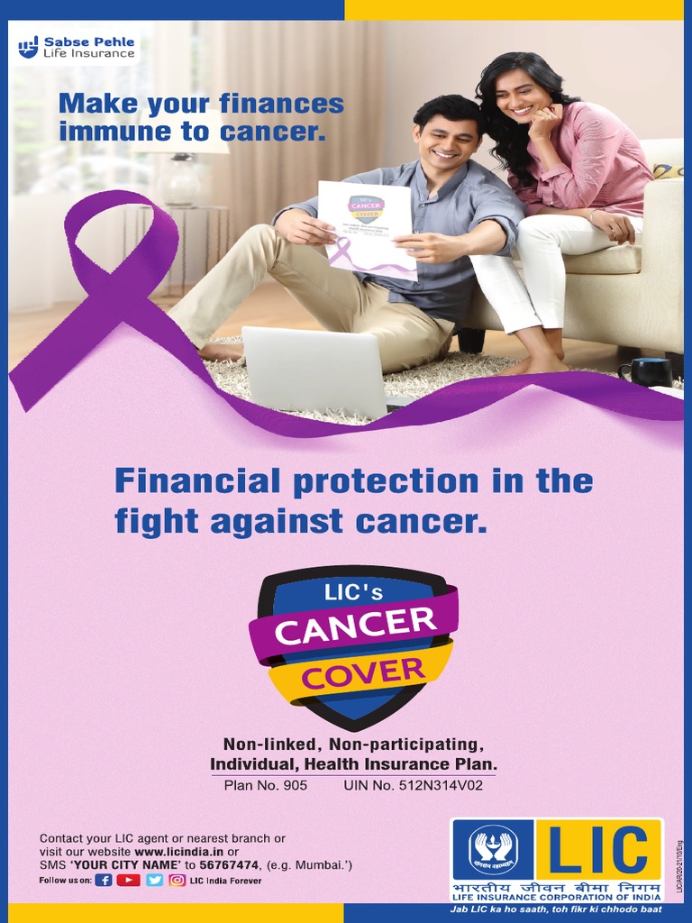 LIC - Cancer Cover - Brochure - 9 Inch X 8 Inch - Eng - Single Pages ...