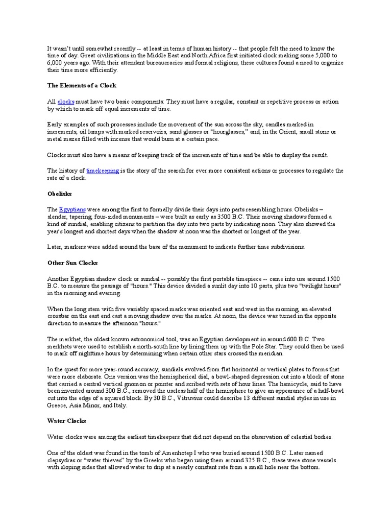 Product Knowledge | PDF | Clock | Science