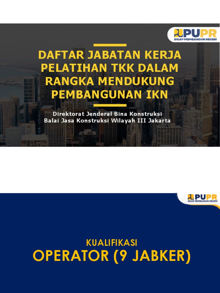 Materi Pelaksana Pelatihan TKK Di Ikn | PDF