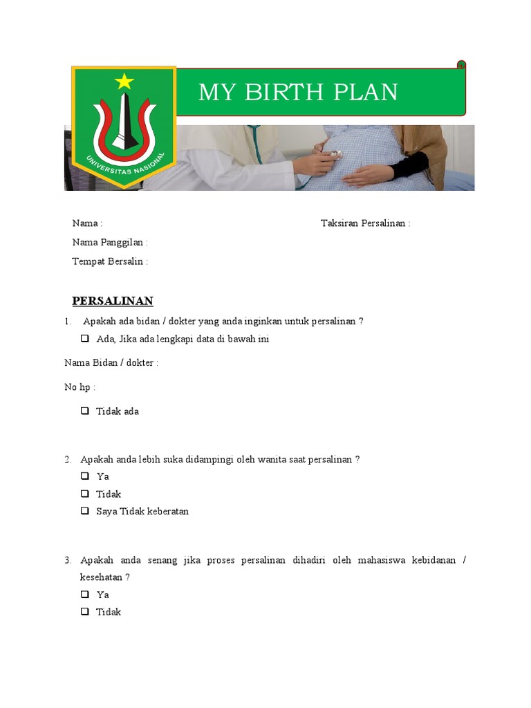 Birth Plan | PDF