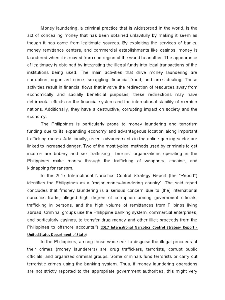 Money Laundering | PDF