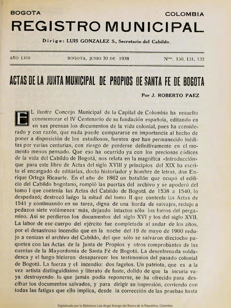 1938 Registro Municipal No.130-132 | PDF