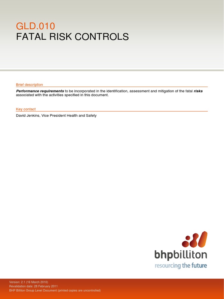 Fatal Risk Control Protocols Overview | PDF