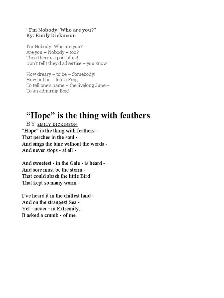 emily dickinson poems | PDF