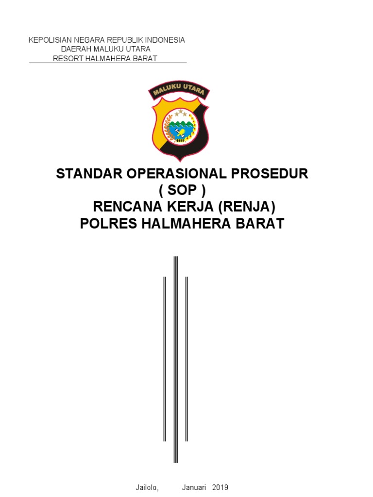 Sop Penyusunan Renja 2019 | PDF