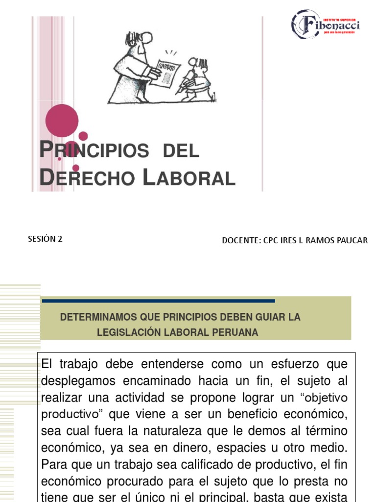 Principios Del Derecho Laboral | PDF