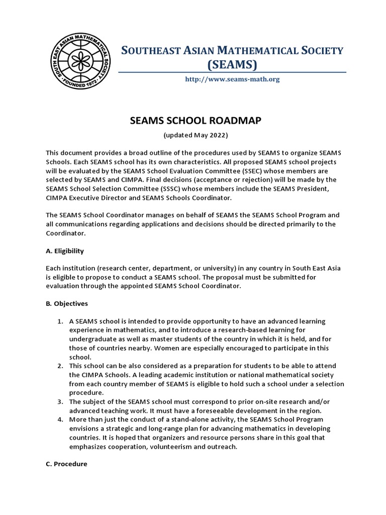 Seams School Roadmap | PDF