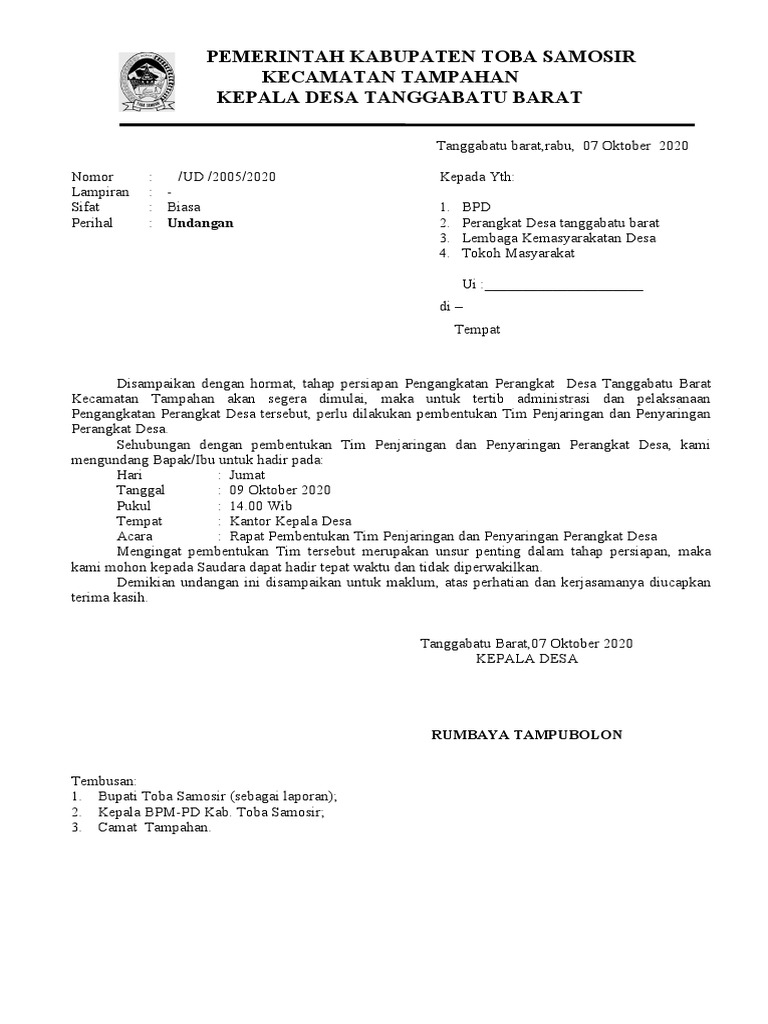 Lampiran Perangkat Desa | PDF