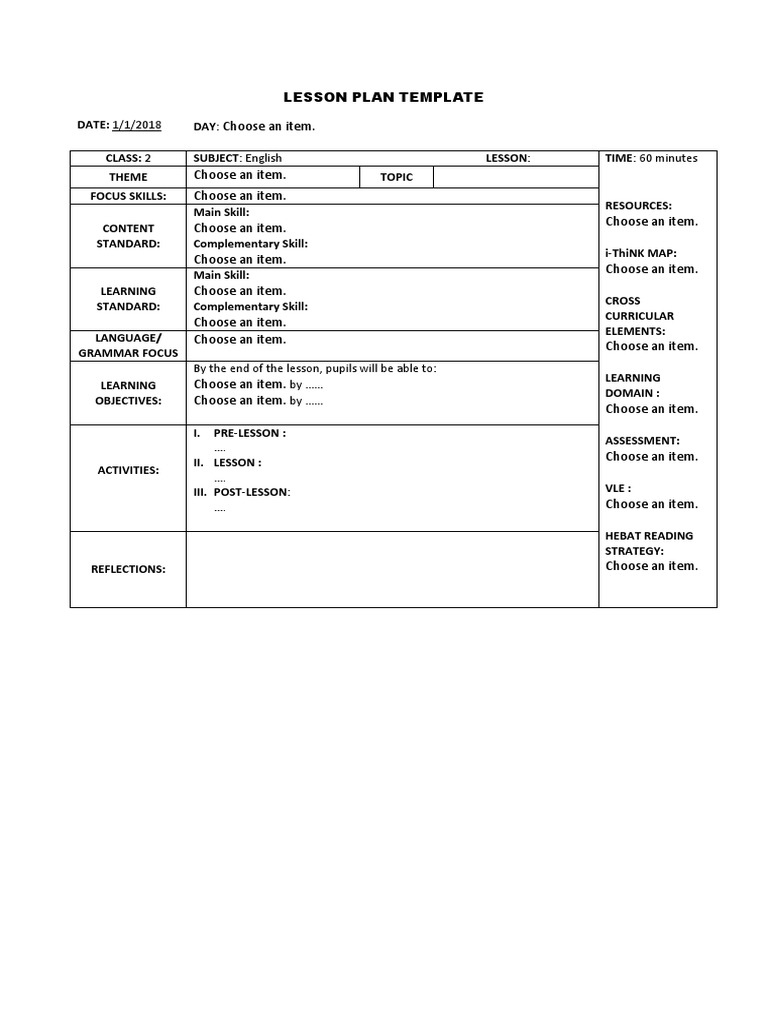 Isizulu Lesson Plan Template | PDF | Lesson Plan | Learning