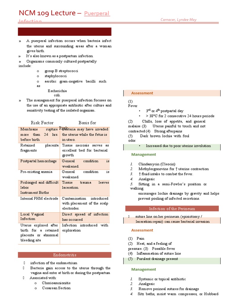 9 Puerperal Infections | PDF | Nipple | Postpartum Period