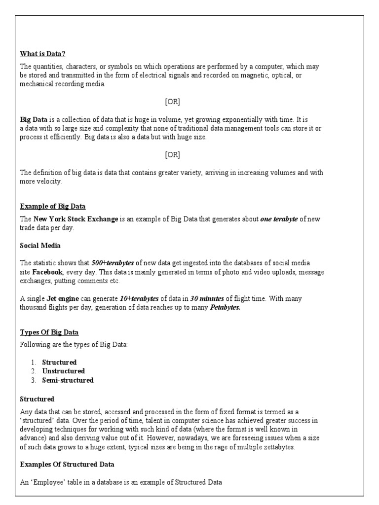 BDA Unit-1 | PDF | Apache Hadoop | Map Reduce