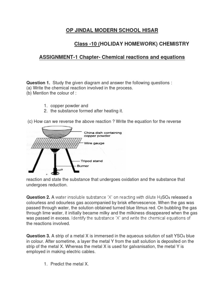 Chem CH 1 WS | PDF | Chemical Reactions | Redox