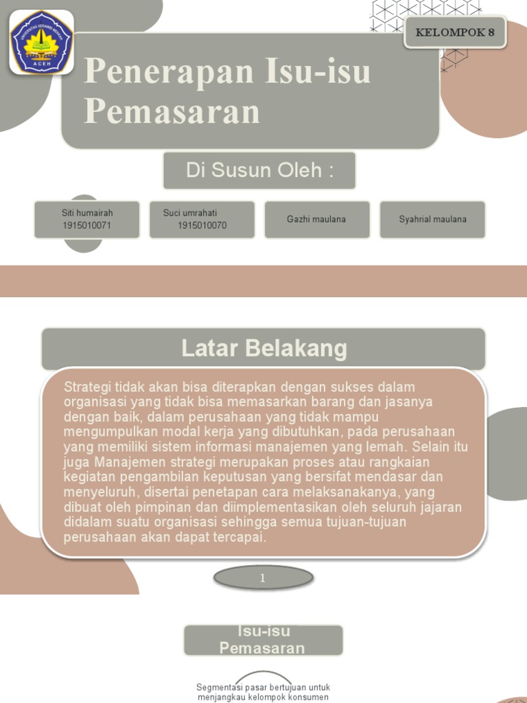 Kelompok 8 (Isu-Isu Pemasaran) | PDF | Bisnis