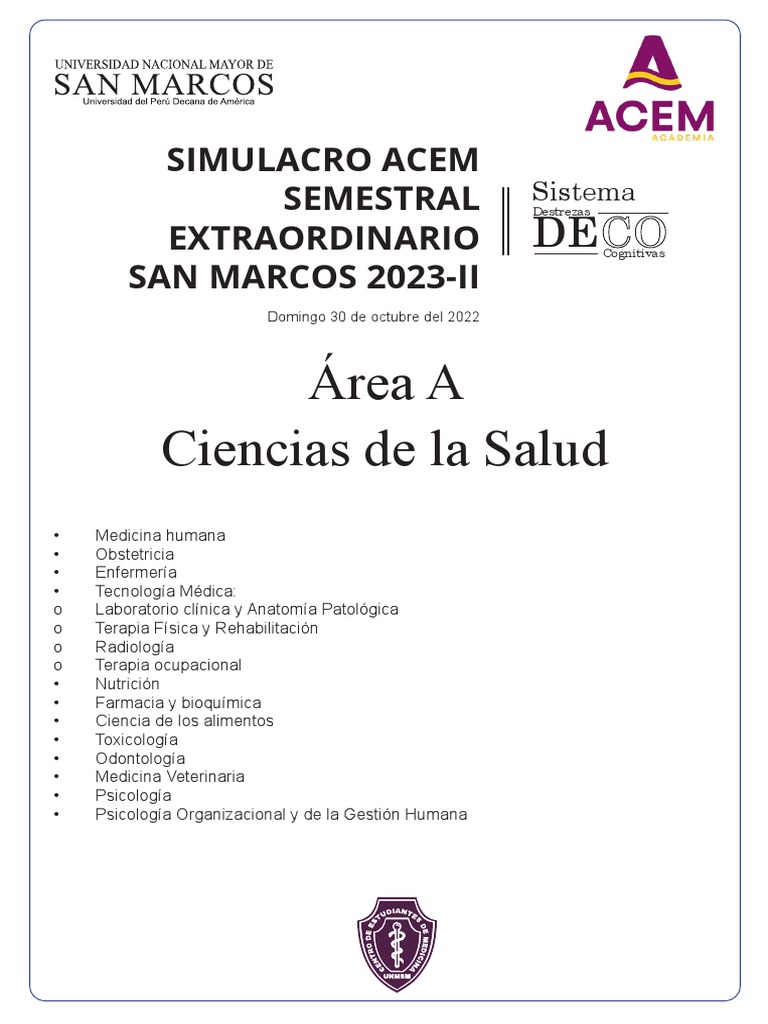 Simulacro 4 Acem Bloque A | PDF