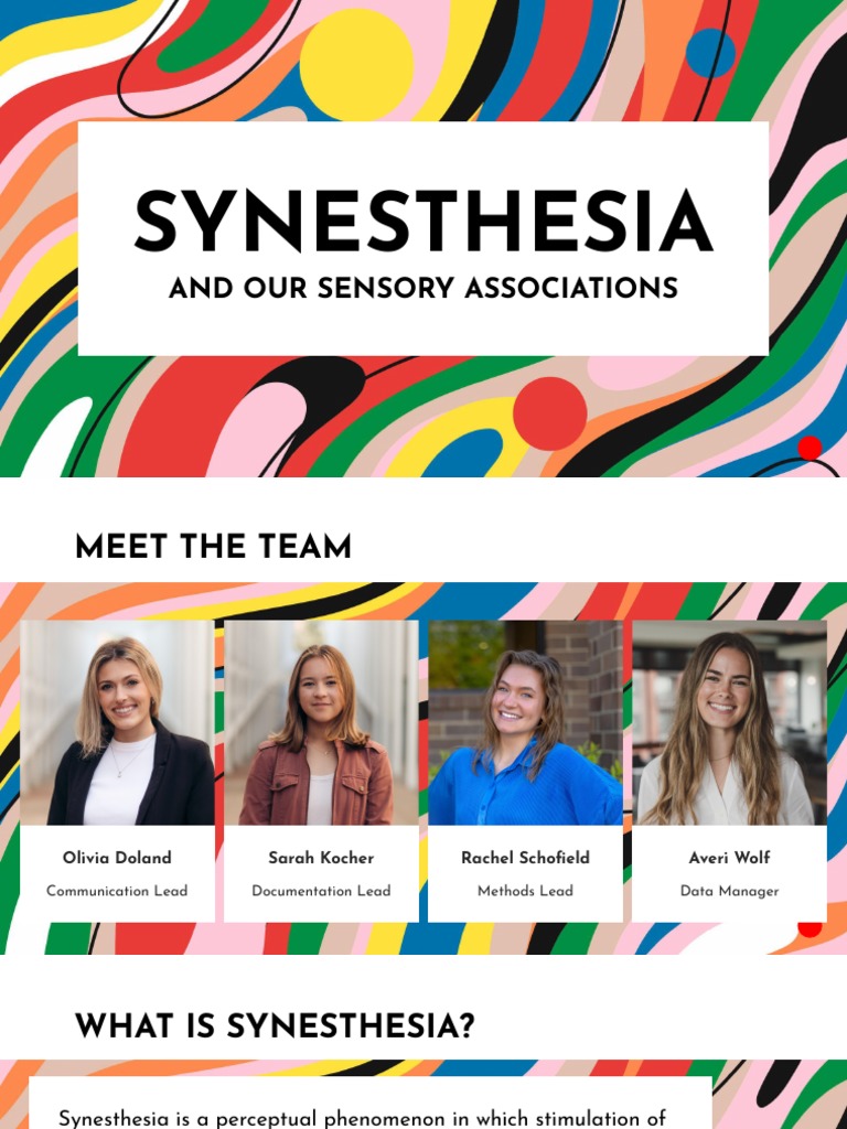 Synesthesia and Our Sensory Associations Presentation | PDF | Perception | Experience