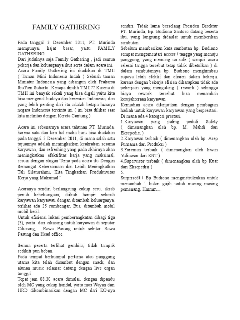 Family Gathering | PDF