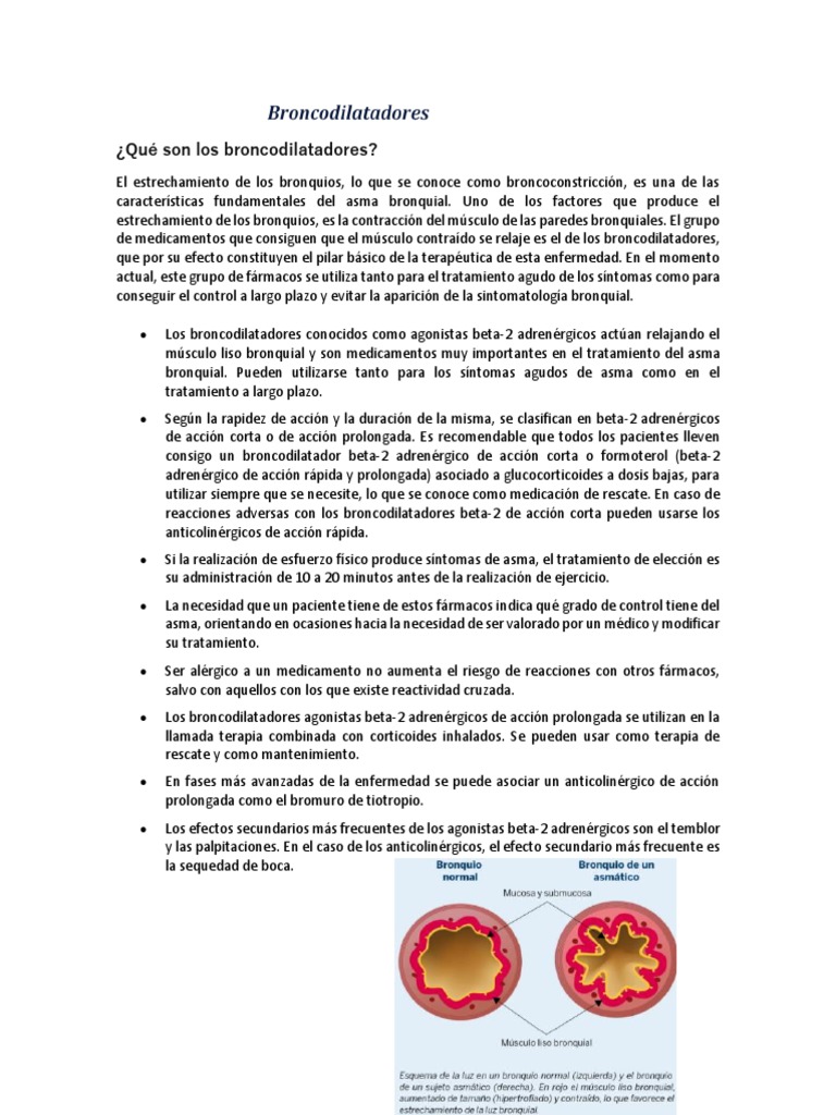 Broncodilatadores Farmacologia ..... | PDF | Asma | Alergia