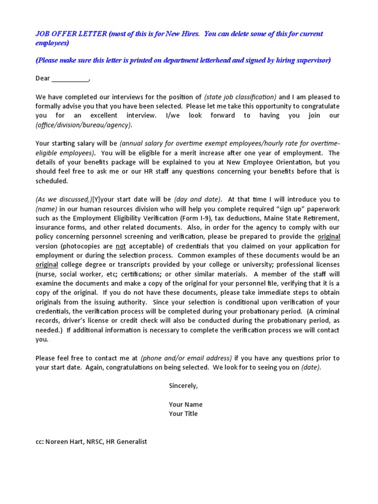 Background - Conditional Letter For Job Offer | PDF | Employment ...