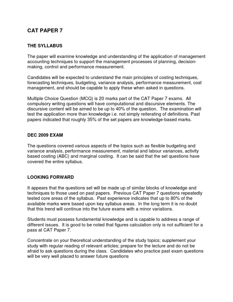 Cat t7 Guide | PDF | Career & Growth